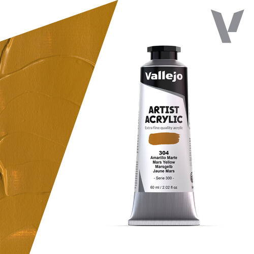 NEW! Vallejo 16304 304 Acrylic Artist Color - Mars Yellow