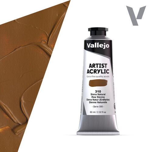NEW! Vallejo 16310 310 Acrylic Artist Color - Raw Sienna