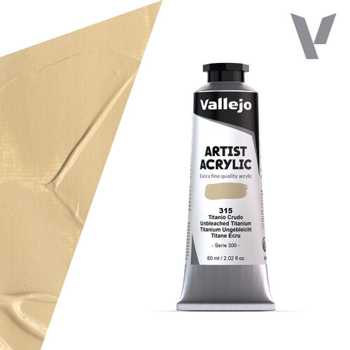 NEW! Vallejo 16315 315 Acrylic Artist Color - Umbleached Titanium