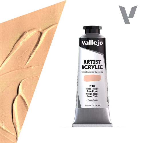 NEW! Vallejo 16316 316 Acrylic Artist Color - Pale Rose