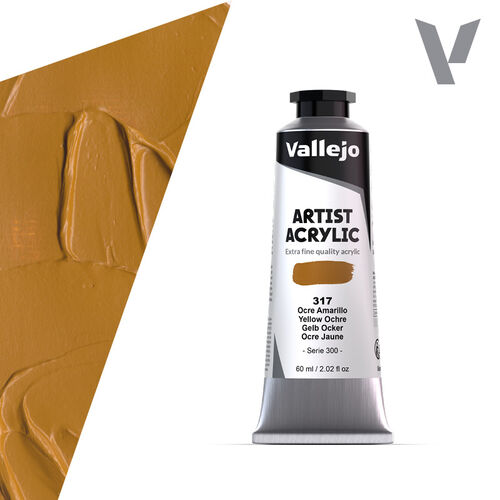 NEW! Vallejo 16317 317 Acrylic Artist - Color Yellow Ochre