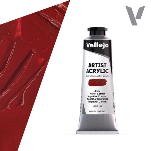 NEW! Vallejo 16402 402 Acrylic Artist Color - Naphthol Crimson