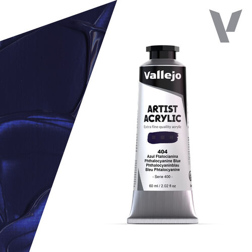 NEW! Vallejo 16404 404 Acrylic Artist Color - Phtalo Blue