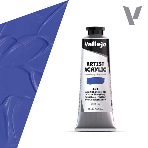NEW! Vallejo 16421 421 Acrylic Artist Color - Cobalt Blue (Hue)