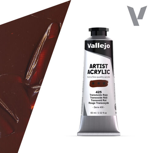 NEW! Vallejo 16425 425 Acrylic Artist Color - Transoxide Red