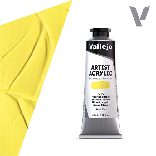 NEW! Vallejo 16505 505 Acrylic Artist Color - Titanium Yellow
