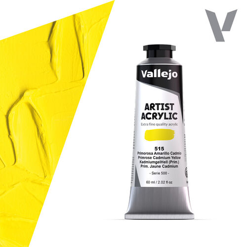 NEW! Vallejo 16515 515 Acrylic Artist Color - Primrose Cadmium Yellow