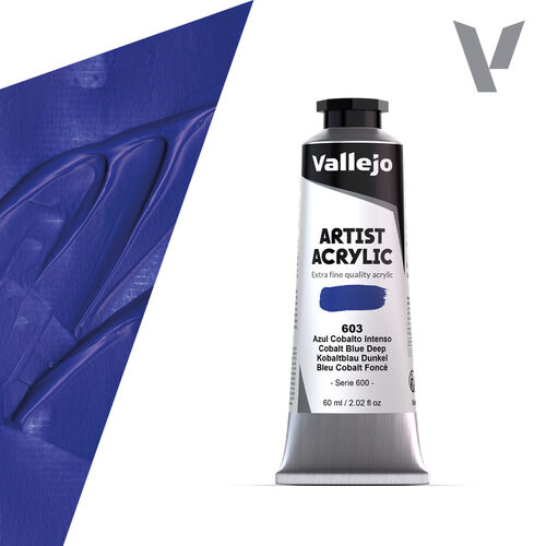 NEW! Vallejo 16603 603 Acrylic Artist Color - Cobalt Blue Deep