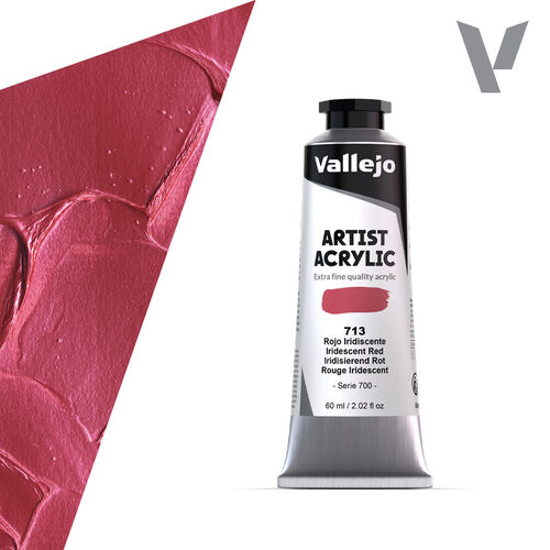 NEW! Vallejo 16713 713 Acrylic Artist Color - Iridescent Red