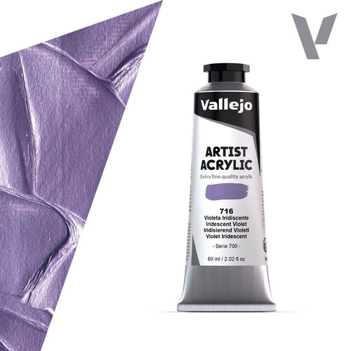NEW! Vallejo 16716 716 Acrylic Artist Color - Iridescent Violet