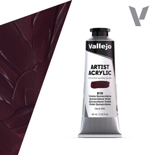 NEW! Vallejo 16810 810 Acrylic Artist Color - Quinacridone Violet