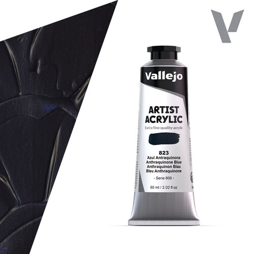 NEW! Vallejo 16823 823 Acrylic Artist Color - Anthraquinone Blue