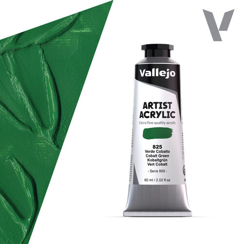 NEW! Vallejo 16825 825 Acrylic Artist Color - Cobalt Green