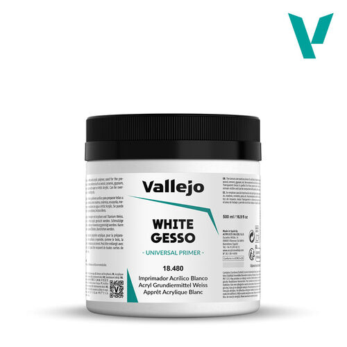 NEW! Vallejo 18480 Universal Primer - Gesso White