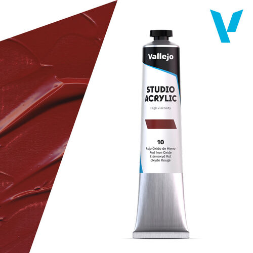 NEW! Vallejo 21010 10 Studio Acrylic - Red Iron Oxide