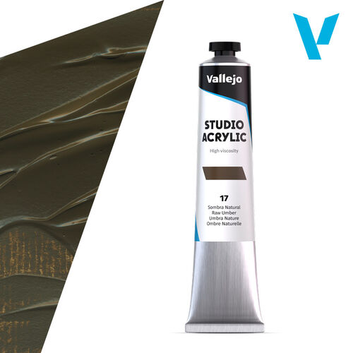 NEW! Vallejo 21017 17 Studio Acrylic - Raw Umber (Hue)