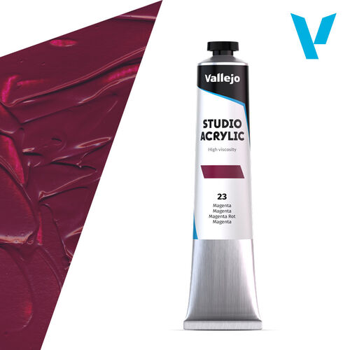NEW! Vallejo 21023 23 Studio Acrylic - Magenta