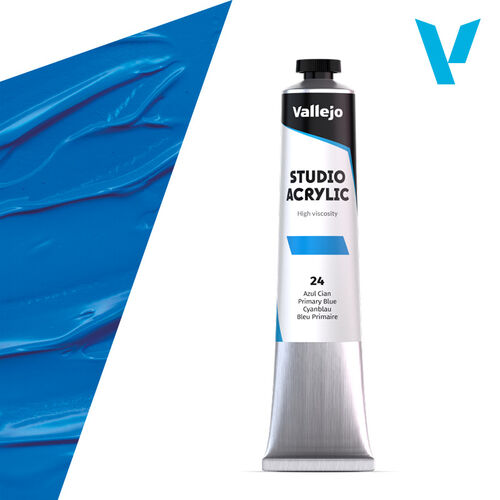 NEW! Vallejo 21024 24 Studio Acrylic - Primary Blue