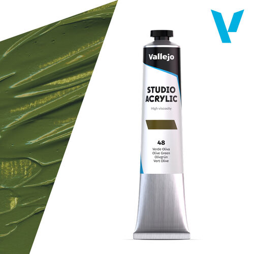 NEW! Vallejo 21048 48 Studio Acrylic - Olive Green
