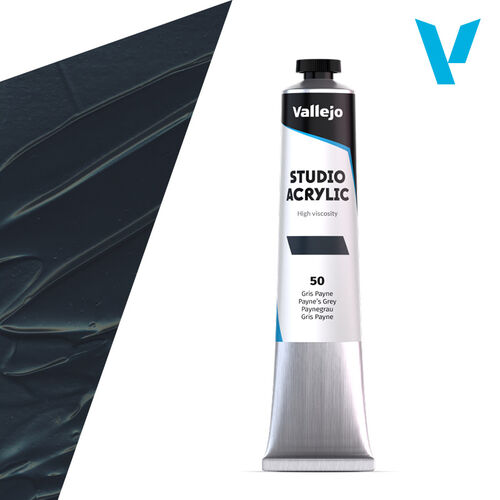 NEW! Vallejo 21050 50 Studio Acrylic - Payne’s Grey