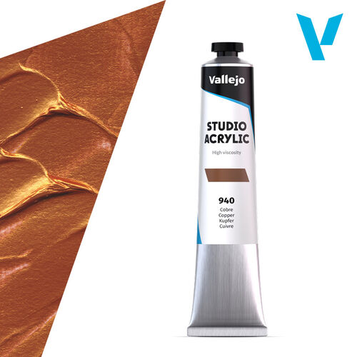 NEW! Vallejo 21940 940 Studio Acrylic - Copper