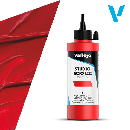 NEW! Vallejo 22002 2 Studio Acrylic - Cadmium Red (Hue)