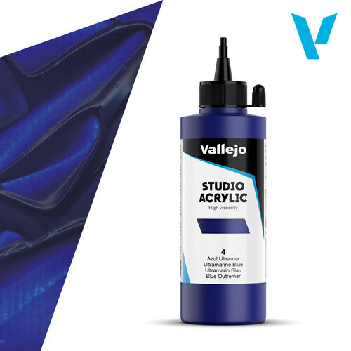 NEW! Vallejo 22004 4 Studio Acrylic - Ultramarine Blue