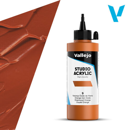 NEW! Vallejo 22009 9 Studio Acrylic - Orange Iron Oxide