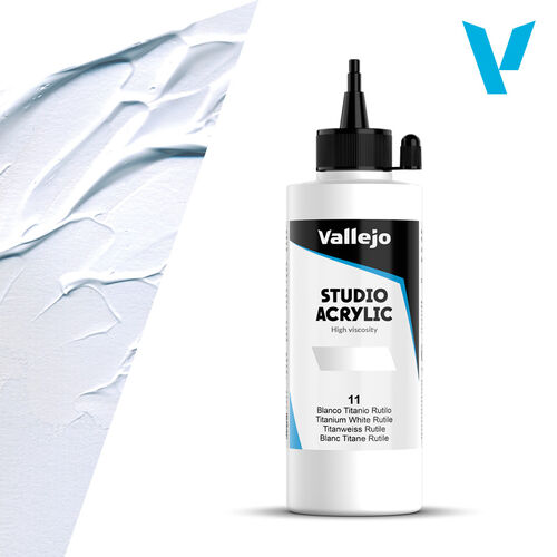 NEW! Vallejo 22011 11 Studio Acrylic - Titanium White Rutile