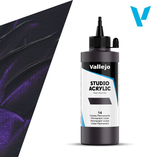 NEW! Vallejo 22014 14 Studio Acrylic - Permanent Violet