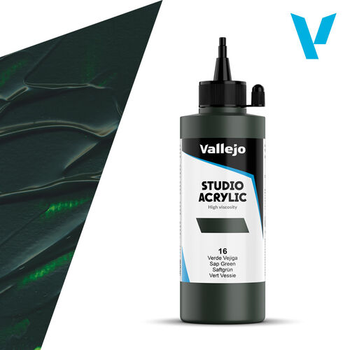 NEW! Vallejo 22016 16 Studio Acrylic - Sap Green (Hue)