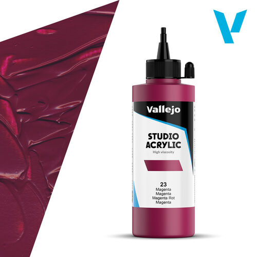 NEW! Vallejo 22023 23 Studio Acrylic - Magenta (Hue)