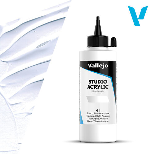 NEW! Vallejo 22041 41 Studio Acrylic- Titanium White Anatase