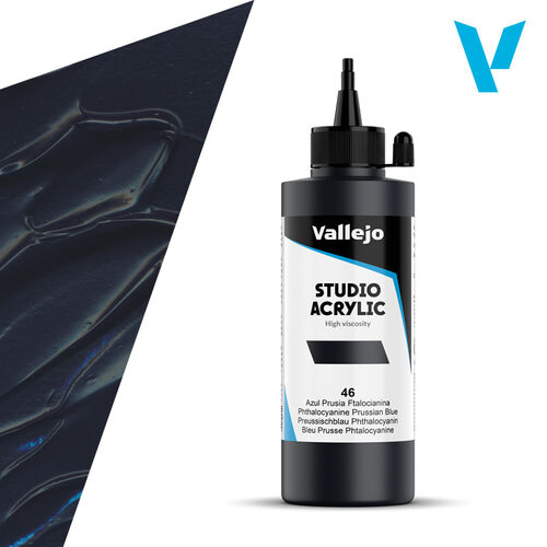 NEW! Vallejo 22046 46 Studio Acrylic - Prussian Blue Phtalo