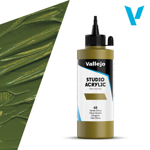 NEW! Vallejo 22048 48 Studio Acrylic - Olive Green