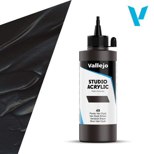 NEW! Vallejo 22049 49 Studio Acrylic - Van Dyck Brown