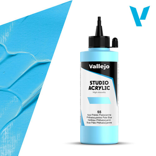 NEW! Vallejo 22055 55 Studio Acrylic - Phthalocyanine Pale Blue