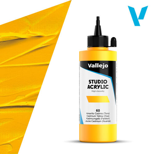 NEW! Vallejo 22060 60 Studio Acrylic - Cadmium Yellow (Hue)