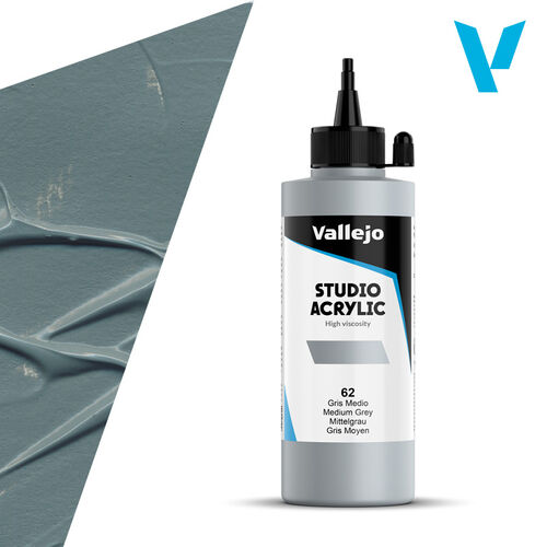 NEW! Vallejo 22062 62 Studio Acrylic - Medium Grey