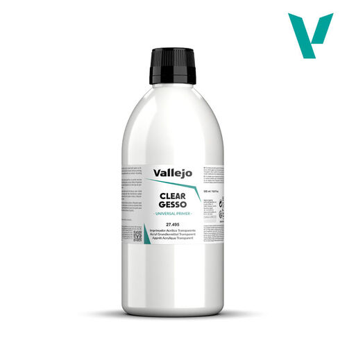 NEW! Vallejo 27495 Artist Gesso Clear