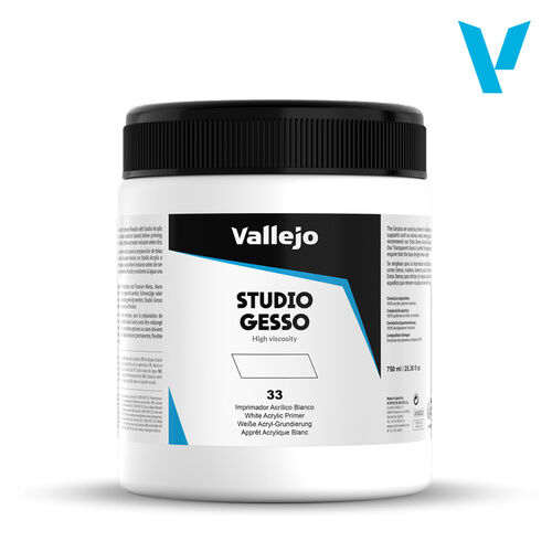 NEW! Vallejo 28033 Studio Gesso White Acrylic Primer