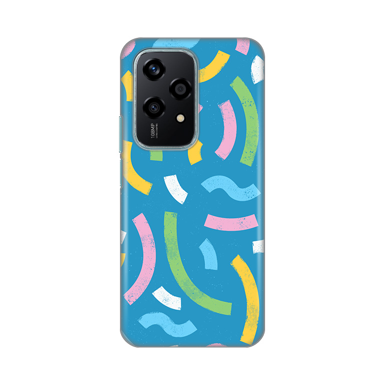 Zastitna silikonska maska (futrola) PRINT - Huawei Honor 200 Lite Happy LinesÂ blue