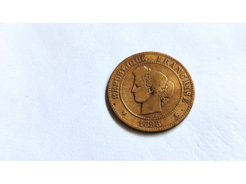 Francuska 5 centimes 1898