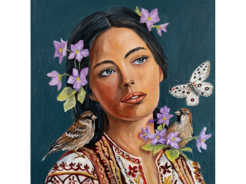 Portret devojke, ulje