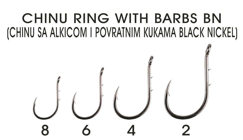 MIKADO CHINU with ring and barbs / sa alkicom i povratnim kukama