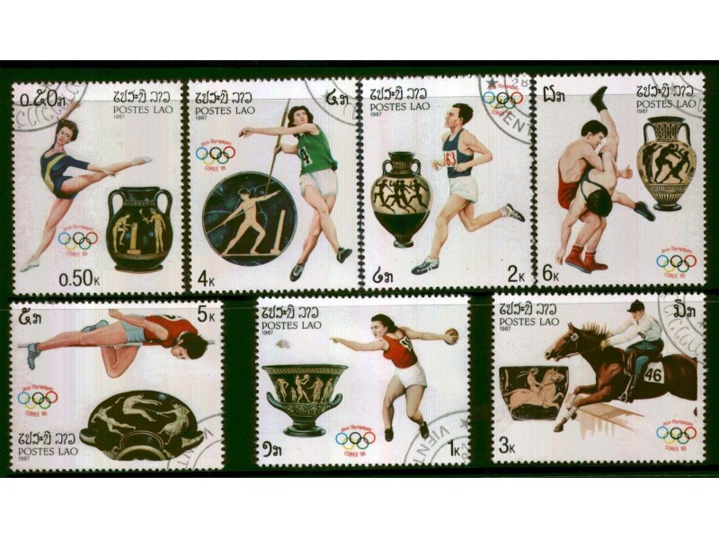 411 - Laos - Olimpijske igre - Sport - žigosana serija