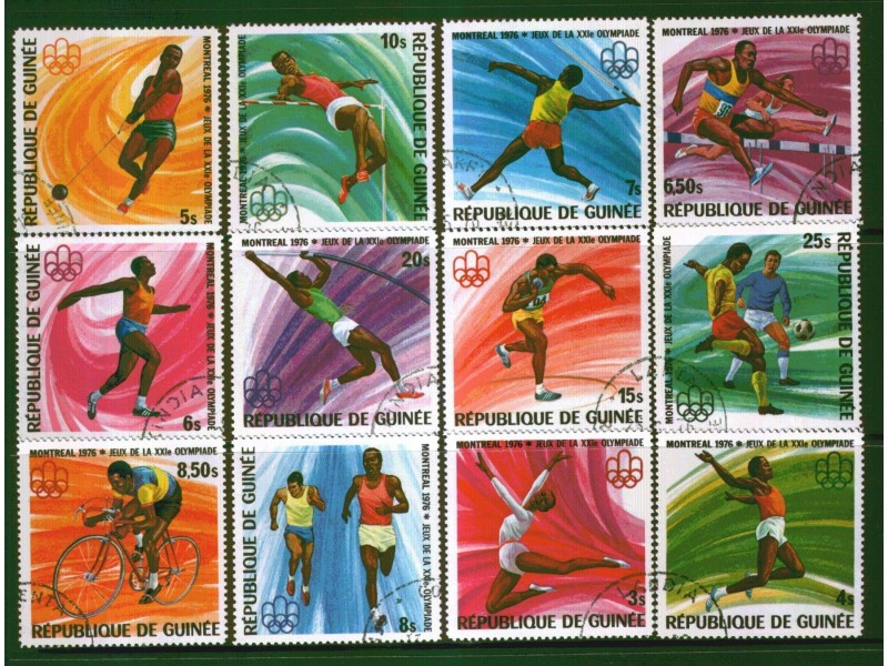 422 - Gvineja - Olimpijske igre - žigosana serija