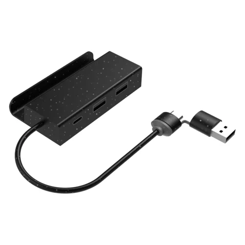 TANOS, USB razdelnik sa 3 ulaza, držač za telefon, mix: reciklirani kamen i plastika