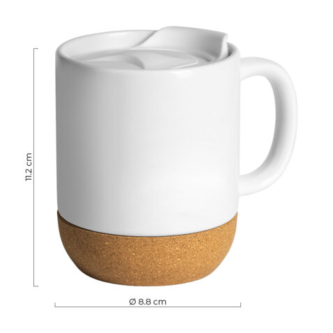 CORTADO SUBLI, Keramička šolja za sublimaciju sa dnom od plute, 400 ml