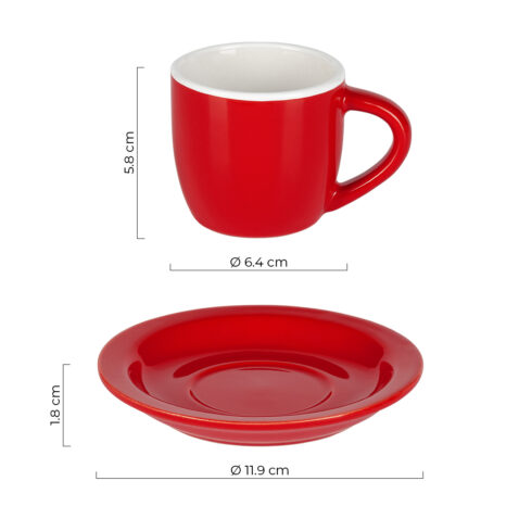 MOMENTO C MINI, Šolja za espresso sa tacnom od fine keramike, 100 ml